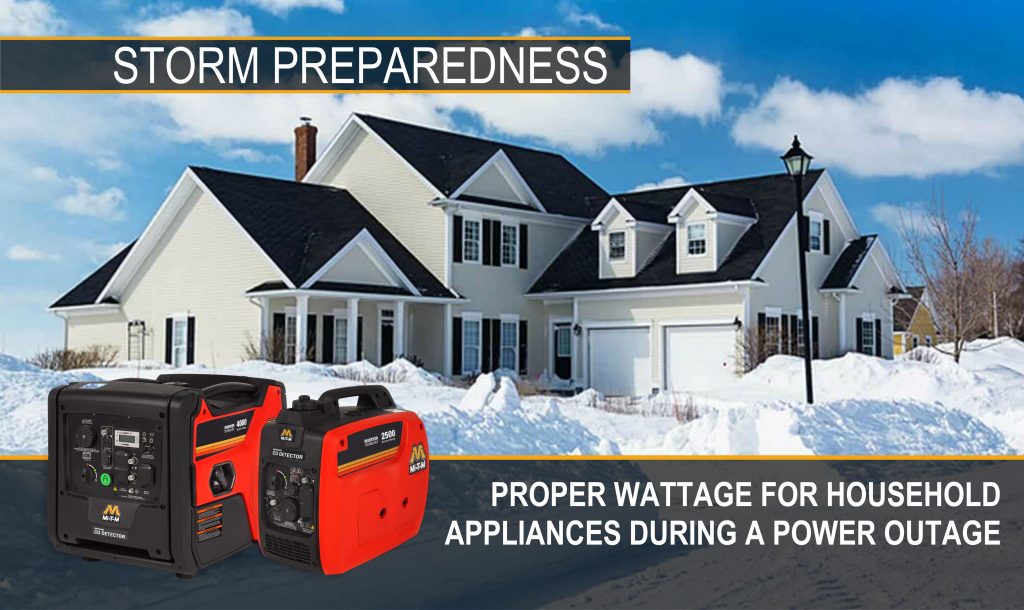 Storm Preparedness – Portable Generators and Wattage for Appliances